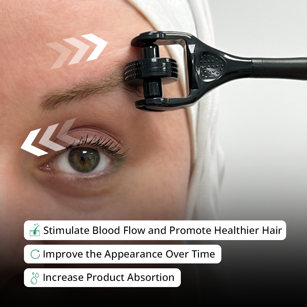 3 in 1 Scalp Pro Derma Roller 540 Titanium microneedles | For Hair Gro